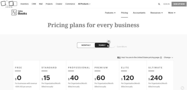 Zoho Books Pricing, Features, Reviews [Complete Breakdown]